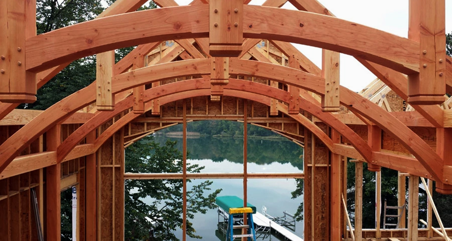West Bend, WI | Arched Truss | Custom Timber Frames