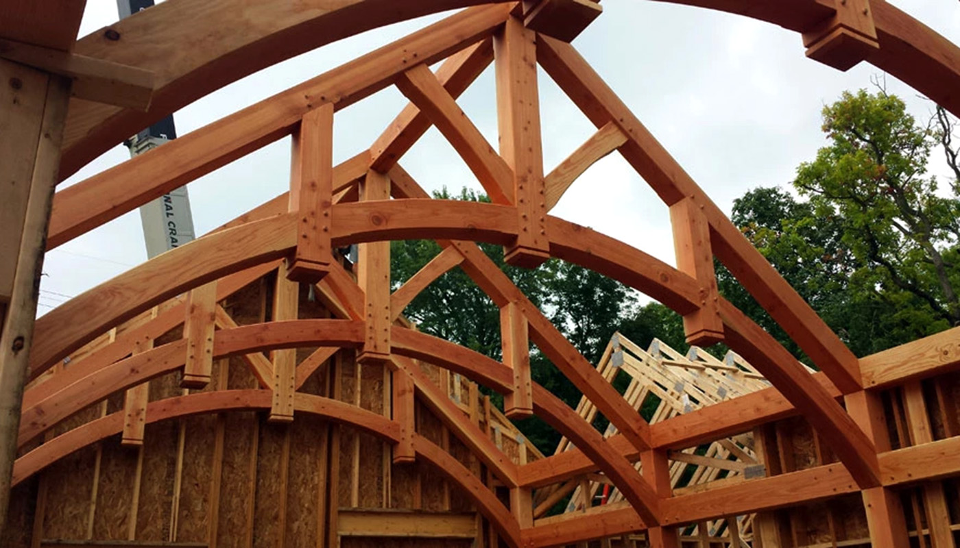 West Bend, WI | Arched Truss | Custom Timber Frames