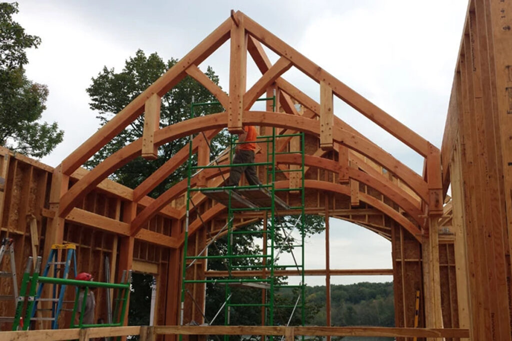 West Bend, WI | Arched Truss | Custom Timber Frames