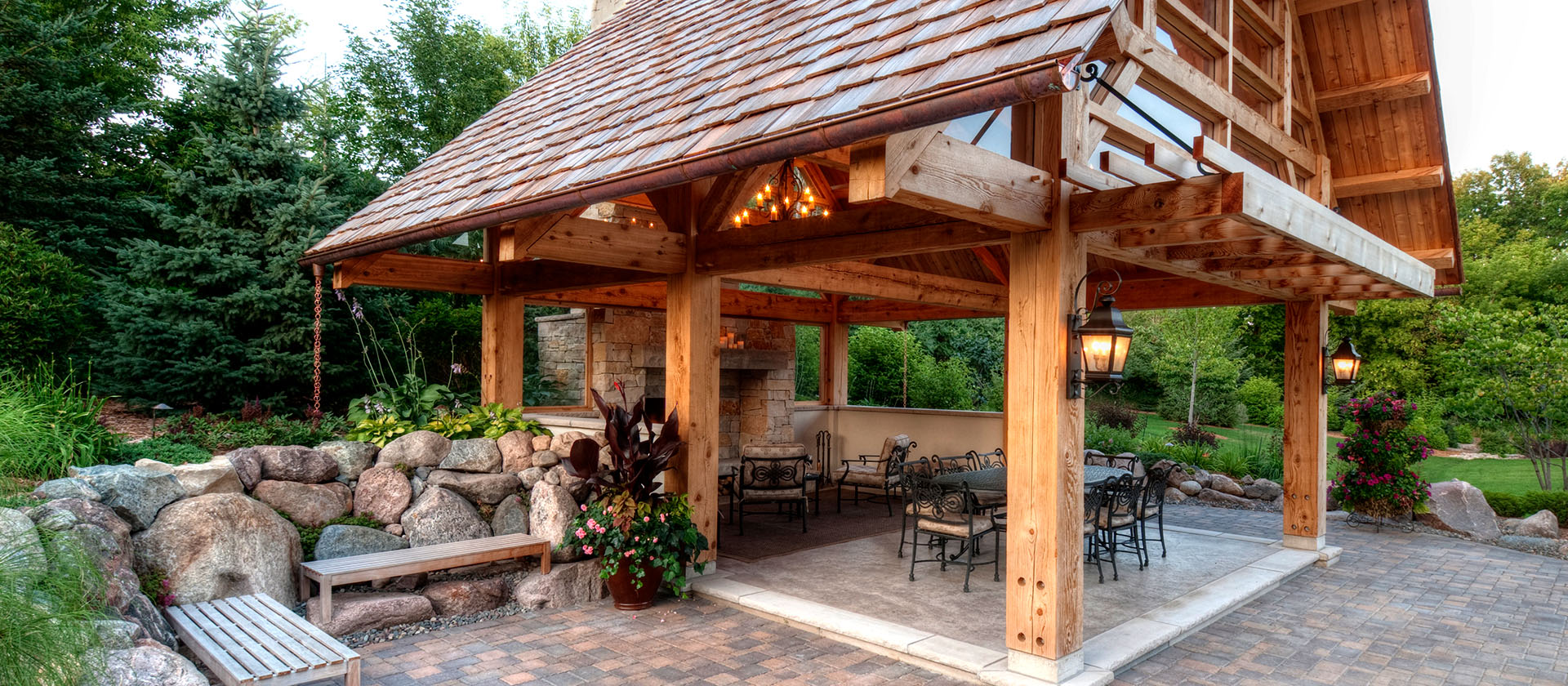 Minneapolis, MN | Timber Gazebo | Custom Timber Frames