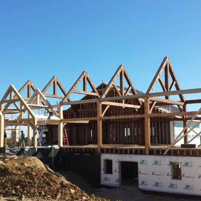 Mt. Horeb, WI | White Pine Trusses | Custom Timber Frames