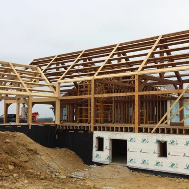 Mt. Horeb, WI | White Pine Trusses | Custom Timber Frames